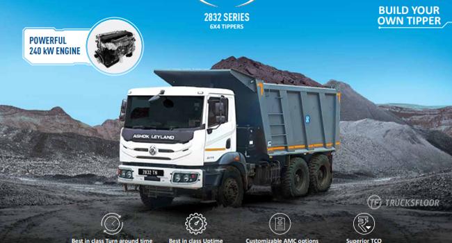 Ashok leyland AVTR 2832 6x4 Tipper Truck Price in India, 2026 | Mileage ...