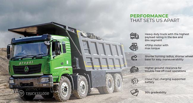 Propel 470 HEV - COAL 8 X 4 Truck Price in India, 2025 | Mileage ...